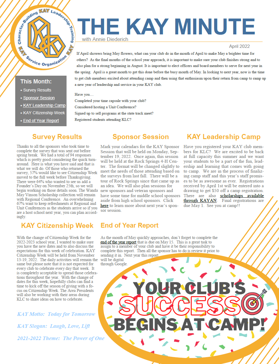 April Newsletter